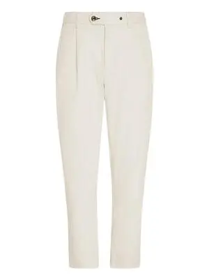 Rag & Bone Pleated Cottonblend Twill Chinos - Ecru