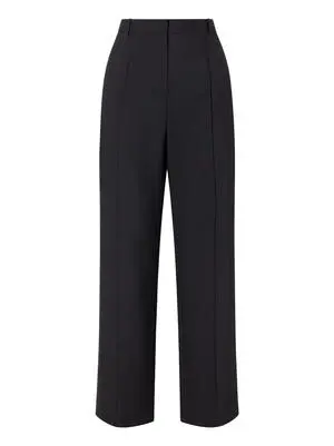 ST. AGNI Pleated Pinstriped Wide-Leg Pants
