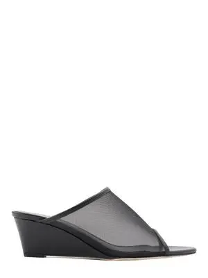 AeydĒ Suzanne Mesh Wedge Sandals - Black