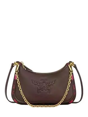 Mcm Small Aren Duo Maxi Visetos Shoulder Bag - Brown