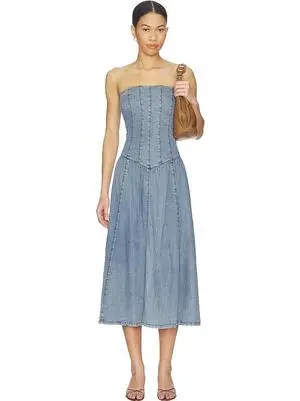 Heartloom Felina Denim Dress - Faded | Editorialist