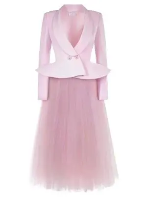ARAFTU Peplum Tulle-skirt Dress - Pink