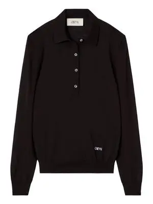 GWYN Cosima Polo Sweater - Black