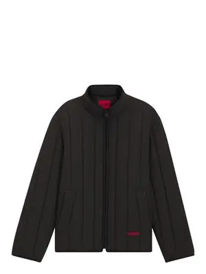 Hugo Logo-detail Quilted Jacket - Black