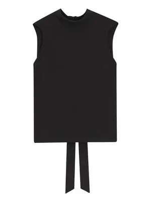 BOSS Regular-fit Tie Neck Blouse - Black