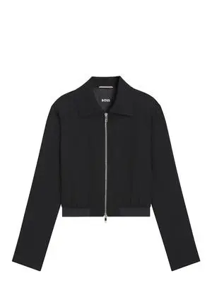 BOSS Regular-fit Crepe Blazer - Black
