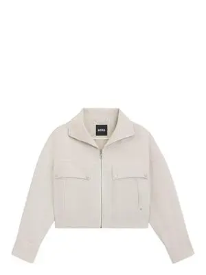 BOSS Relaxed-fit Cotton-linen Twill Blazer - Patterned