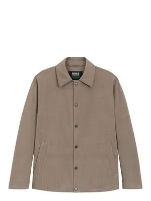 BOSS Wool-blend Jacket - Light Grey
