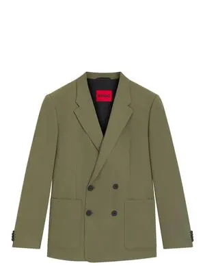 Hugo Slim-fit Jacket In Stretch Ripstop - Light Green
