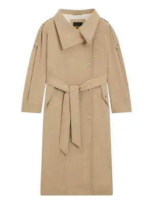 BOSS Oversized Trench Coat With Asymmetric Collar