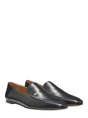 BOSS Leather Loafers With Gold Tone Hardware - Black