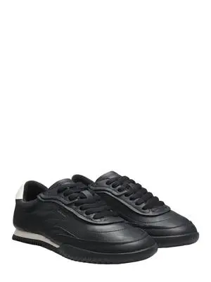 BOSS Emed-logo Leather Trainers - Black