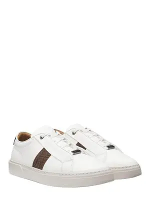 BOSS Trainers With Woven Detailing - White
