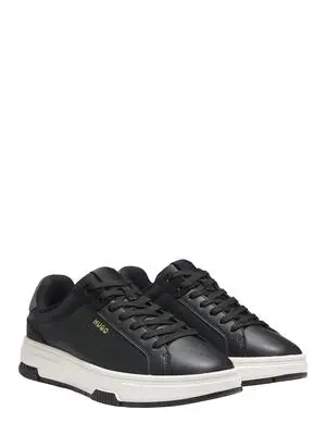 Hugo Trainers In Faux Leather - Black