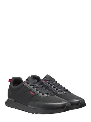 Hugo Running-inspired Trainers With Zigzag Detailing - Black