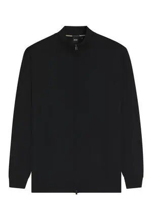 BOSS Extra-fine Merino Wool Cardigan - Black