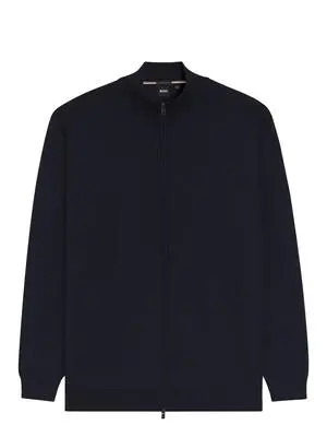 BOSS Extra-fine Merino Wool Cardigan - Dark Blue