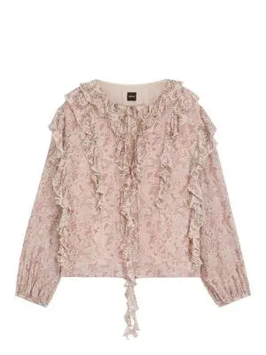 BOSS Printed Regular-fit Blouse - Patterned