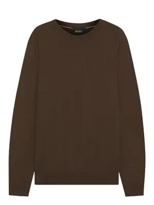 BOSS Knitted Wool-blend Sweater - Light Green