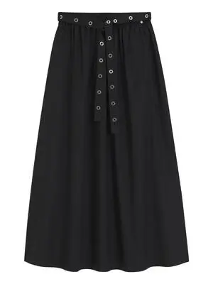 BOSS Eyelet-belt Maxi Skirt - Black
