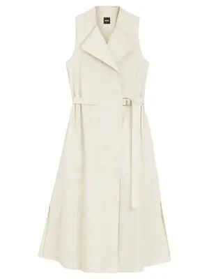 BOSS Adjustable Belt Wrap Dress - White