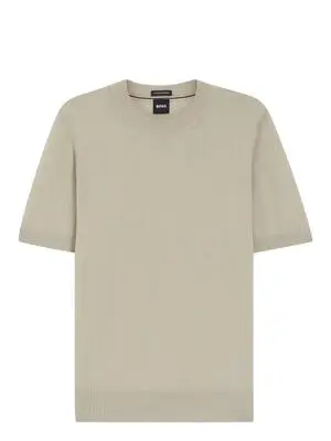 BOSS Knitted Virgin Wool Sweater - Light Beige