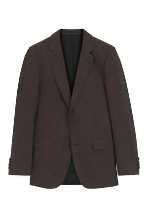 BOSS Wool-blend Slim-fit Suit Jacket - Dark Brown