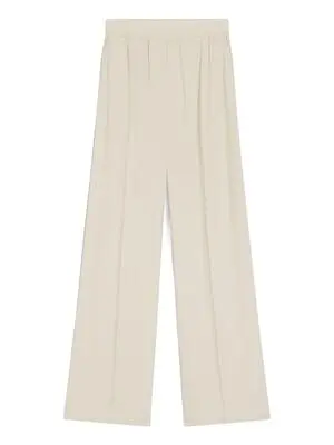 BOSS Relaxed-fit Trousers In Crepe - White