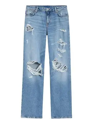 Hugo Baggy-fit Distressed Jeans - Blue