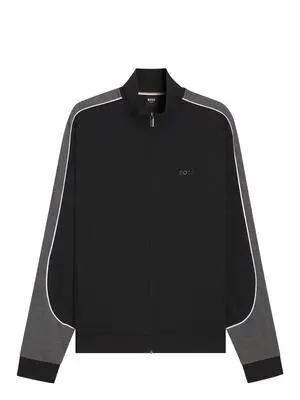 BOSS Cotton-blend Zip-up Jacket - Black
