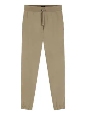 BOSS Embroidered-logo Tracksuit Bottoms In Cotton Terry - Light Brown