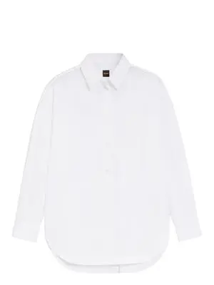 BOSS Oversized-Fit Blouse In Organza And Poplin