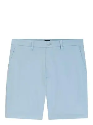 BOSS Modern-fit Stretch-cotton Twill Shorts - Light Blue