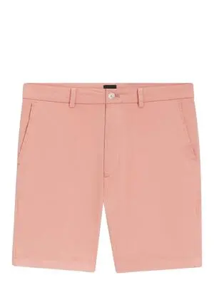 BOSS Modern-fit Stretch-cotton Twill Shorts - Light Pink