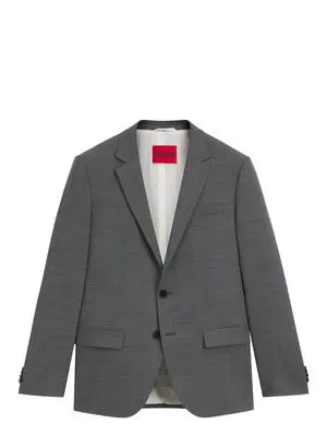 Hugo Slim-fit Sharkskin Jacket - Grey