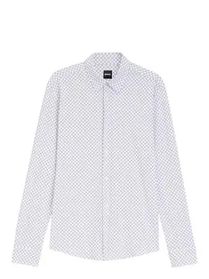 BOSS Printed Slim-fit Shirt In Performance-stretch Jersey - Patterned