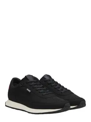 Hugo Knitted Sneakers With Logo Detail - Black