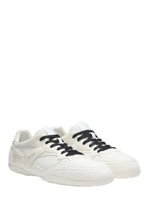 Hugo Mixed-Material Low-Profile Trainers White