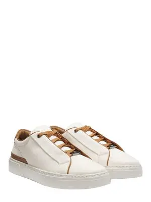 BOSS Gary Low Top Trainers - Light Beige