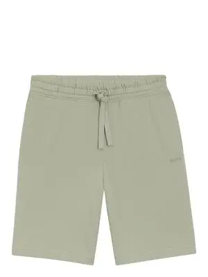 Hugo Cotton-terry Shorts With Logo - Light Green