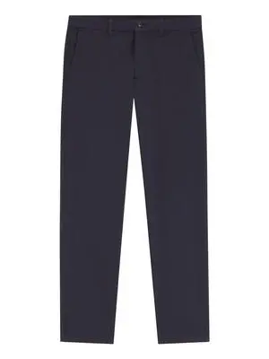 BOSS Tapered Fit Chinos In Structured Cotton With Stretch - Dark Blue