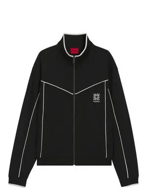 HUGO Cotton-Blend Track Jacket With Embroidered Logo