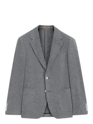 BOSS Regular-fit Jacket In Linen Blend - Grey