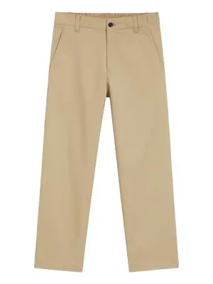Hugo Straight-fit Stretch Cotton Twill Pants - Beige