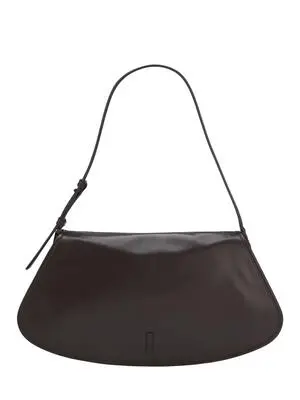 BOSS Smooth Leather Shoulder Bag - Dark Brown