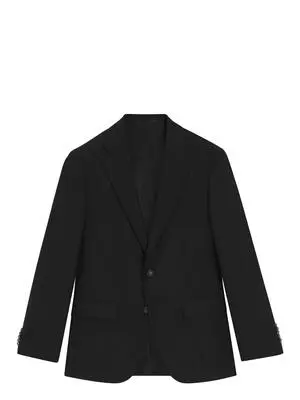 BOSS Slim-fit Jacket In Stretch Wool - Black
