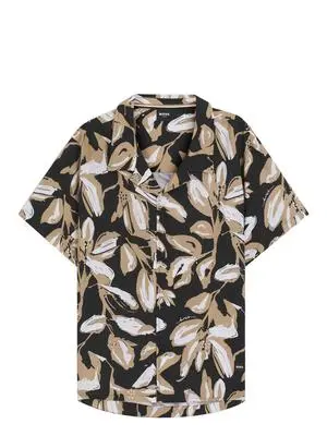 BOSS Regular-fit Shirt With All-over Print - Black