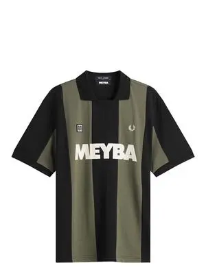 Fred Perry Meyba Cut And Sew Polo Shirt - Black