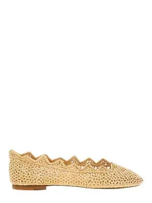 ODISSI Harper Scalloped Ballet Flats - Neutrals