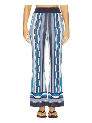 Misa Marla Printed Knit Pant - Blue